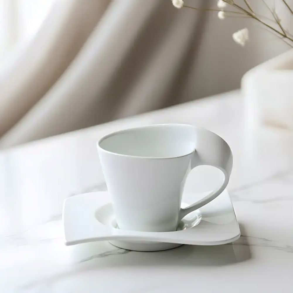 Swish Handle Cup and Saucer Sets