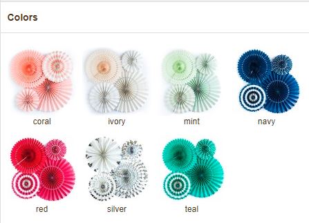 Colored Pinwheel Decorations