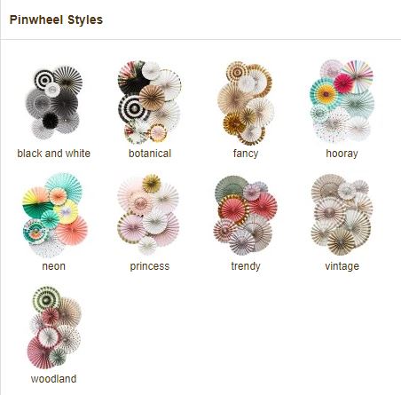 Paper Pinwheels Decorations, Paper Pinwheels, Paper Pinwheels Kit